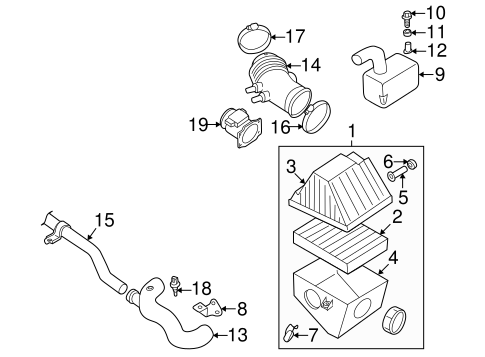 Air Intake for 2003 Nissan Xterra OEM Parts Online