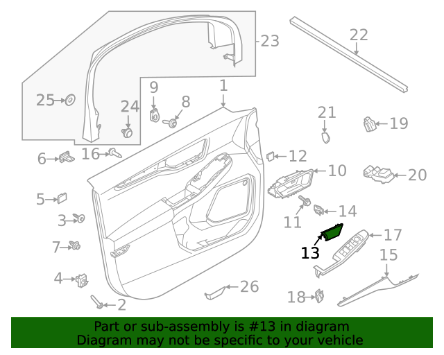 2021-2024 Ford Handle, Inside Cap JX7Z-4273-BB | OEM Parts Online