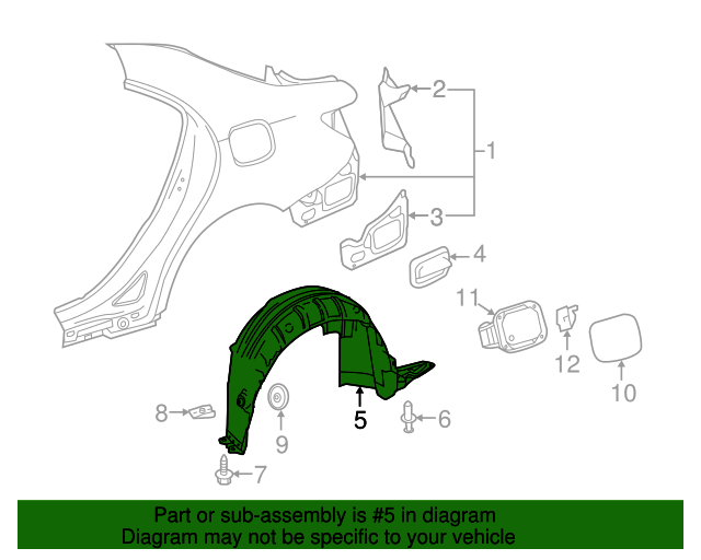 2014-2019 Mercedes-Benz Quarter Panel Splash Shield 117-690-03-30 ...