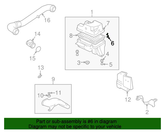 1999-2006 Mazda Air Cleaner Assembly Clip B593-13-Z27 | TascaParts.com