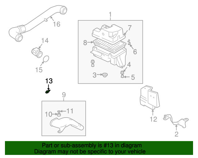 BP4W-18-845 - Air Intake Temp Sensor 1995-2005 Mazda | AutoNationParts.com