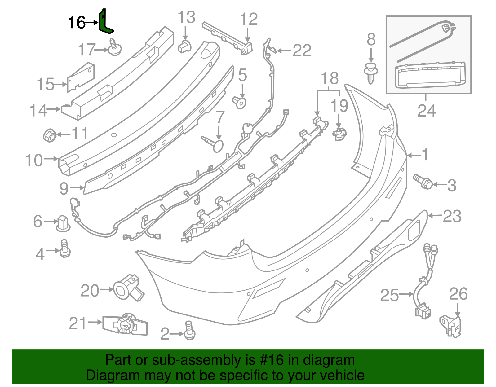 2013-2020 Infiniti Bumper Bracket Retainer Bracket 85292-3JA0A ...