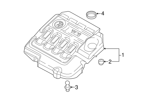Engine Appearance Cover for 2015 Volkswagen Jetta | OEM Parts Online