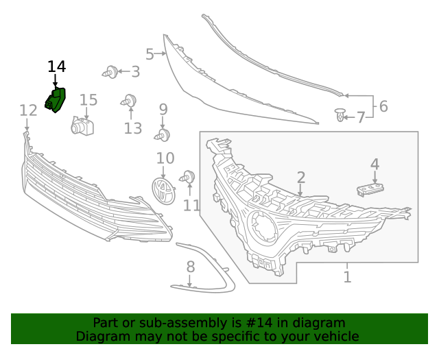 52421-06010 - Bumper Cover Pad - 2021 Toyota Camry | OEM Genuine Toyota ...