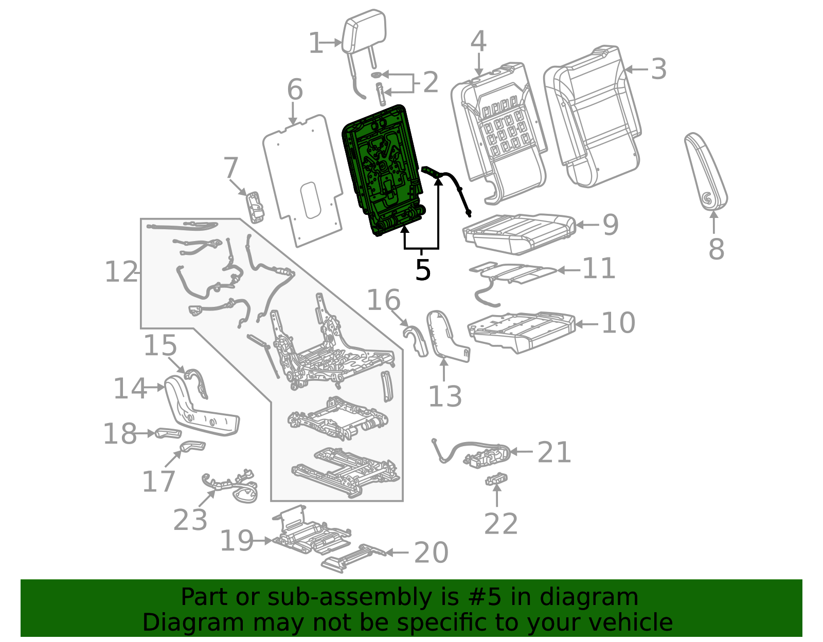2023-2024 Cadillac Frame Kit 85082564 | Parts Matick Buick GMC