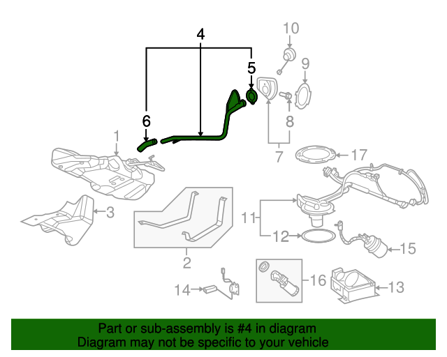 2005-2010 GM Pipe Asm-F/Tnk Fil (W/ Fil Hose) 20757861 | GM Parts Center