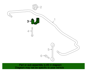 447-326-02-40 - Stabilizer Bar Clamp 2016-2023 Mercedes-Benz Metris ...