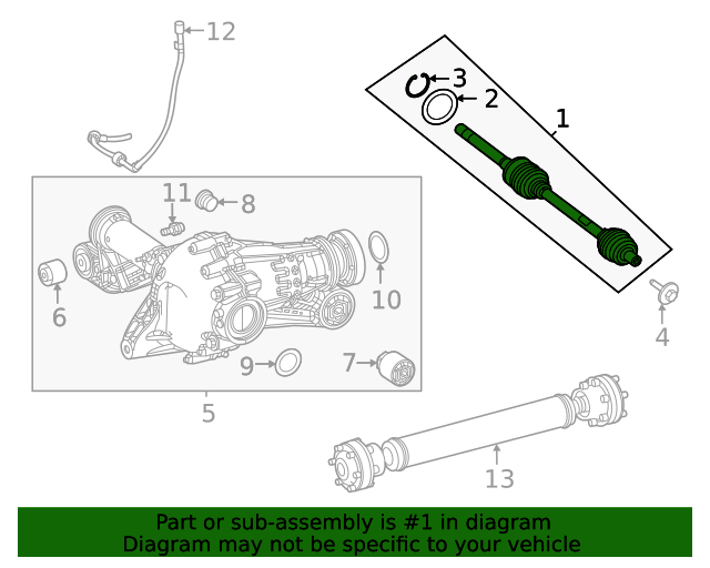 2020-2021 Mercedes-Benz Front Axle Shaft 167-330-90-01 | Mercedes-Benz ...