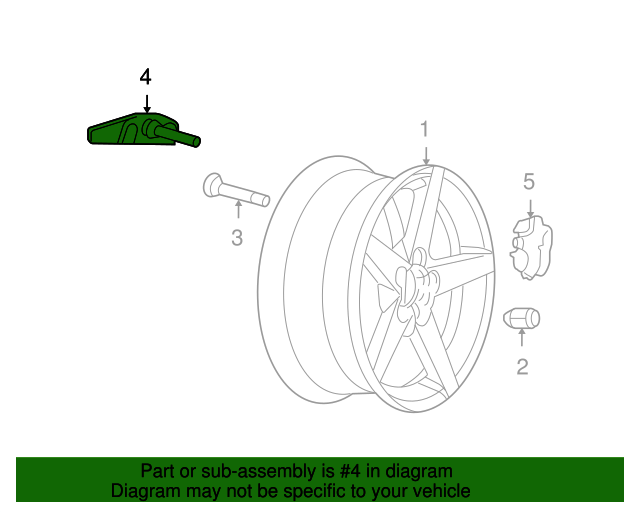 2006-2015 GM Tire Pressure Monitoring System (TPMS) Sensor Clamp In ...