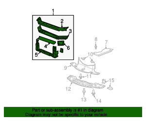 15856715 - Engine Compartment Front Panel 1997-2009 GM | Chevrolet ...