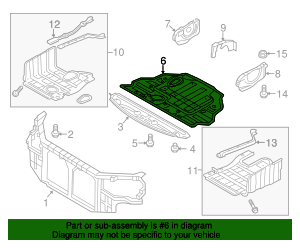 Genuine Under Cover for 2011-2014 Hyundai Sonata | Part# 29130-3S100 ...