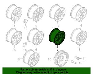 Genuine BMW 36-11-7-846-790 | 20" Style 469 M Double Spoke Ferric Grey ...