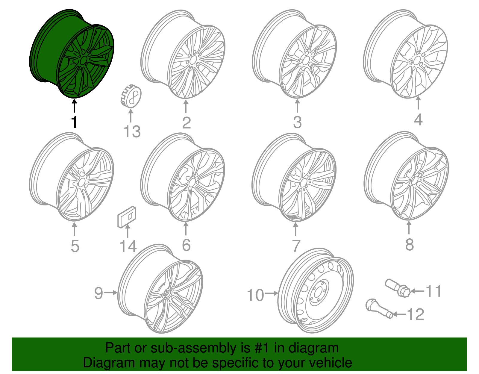 36116853952 - 2014-2018 BMW X5 Wheel, Alloy (36-11-6-853-952) | BMW of ...