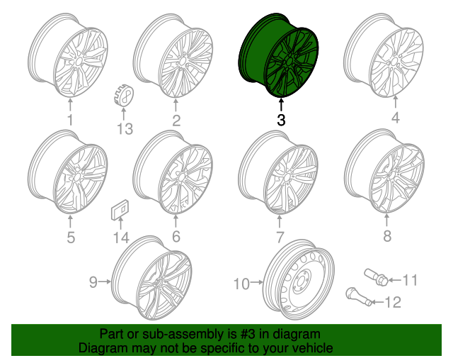 Genuine BMW 36-11-6-853-955 | Wheel, Alloy | FREE Shipping on Most ...