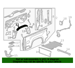 2020-2021 GMC Passenger Side Truck Bed Wheel Housing Center Panel ...