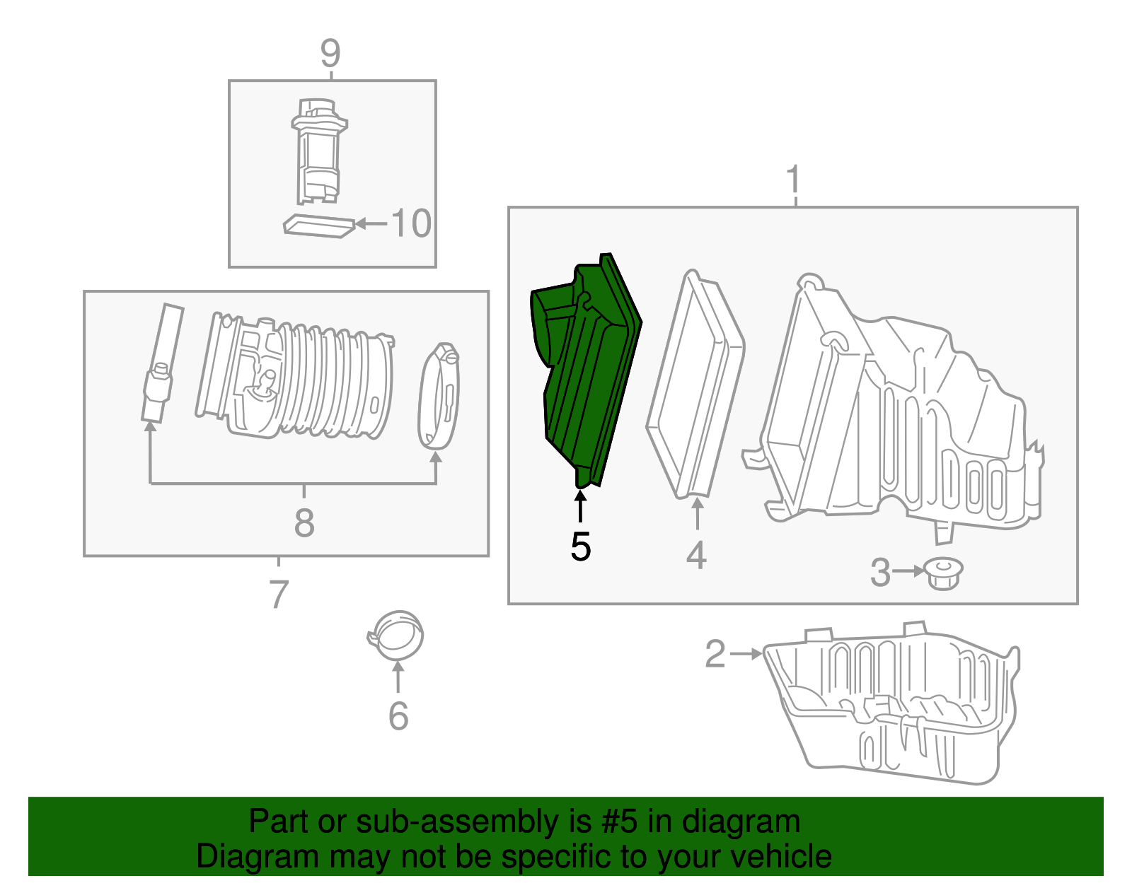 2012-2013 Chevrolet Impala Air Cleaner 20828567 | Shop Matick Buick GMC