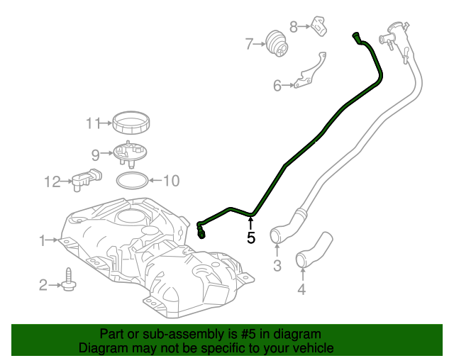 4514760401 - Vent Hose 2008-2015 Smart Fortwo | Mercedes-Benz USA Parts