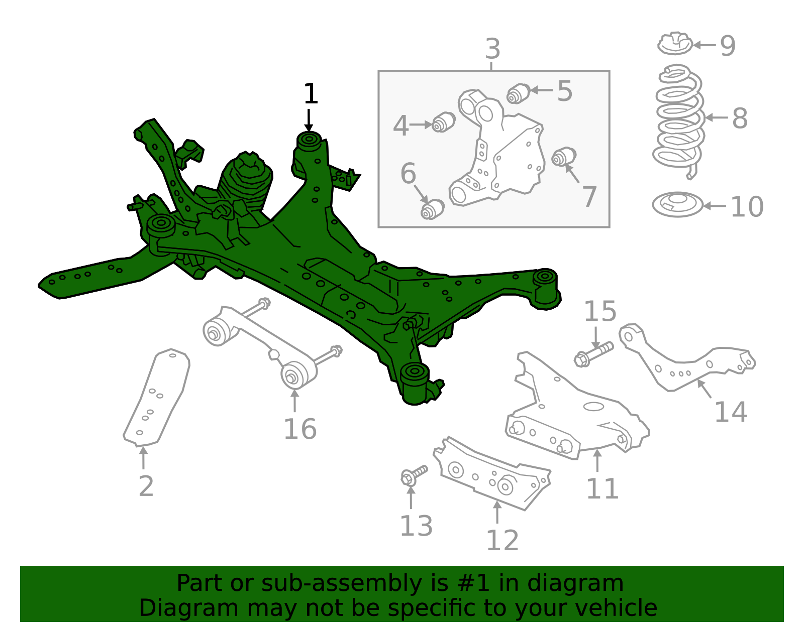 2019-2024 Nissan Altima Cross-Member 55400-6CA1B | Nissan Parts Store