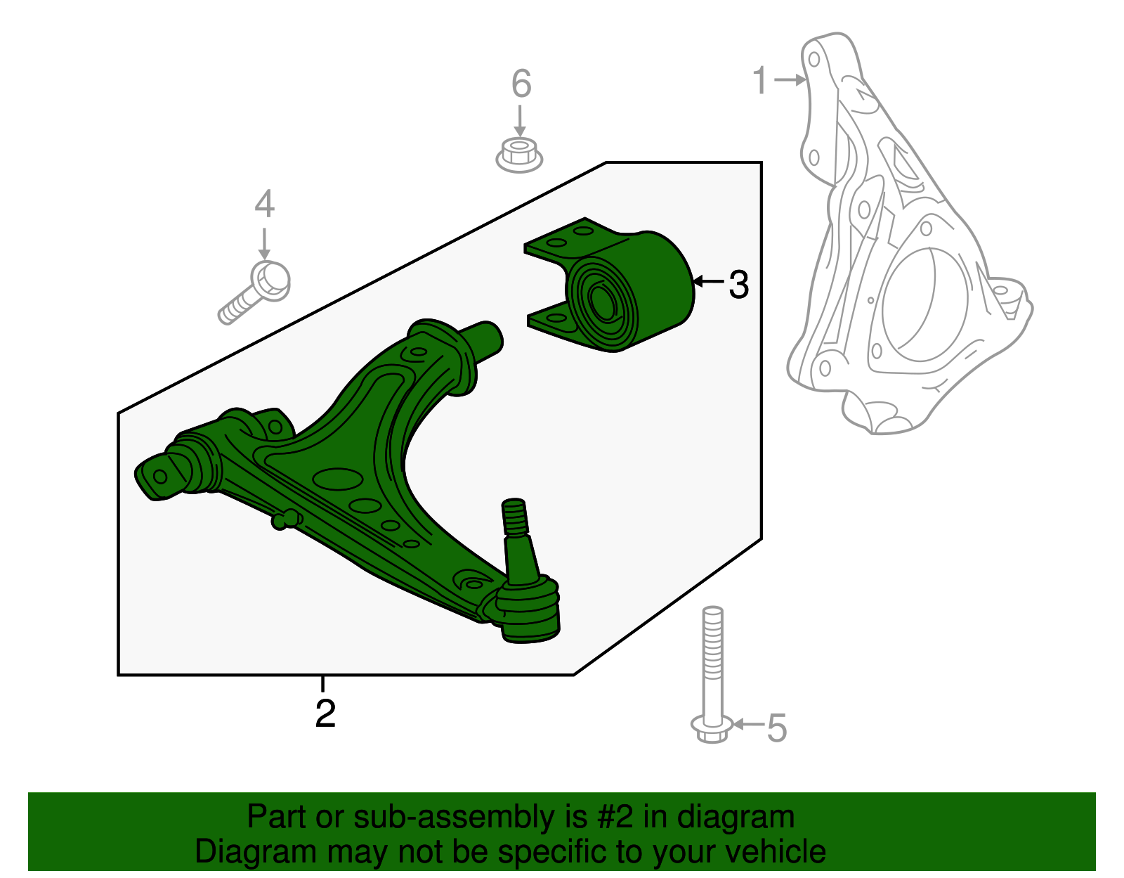 2016-2025 GM Front Passenger Side Lower Control Arm 84376572 GM ...