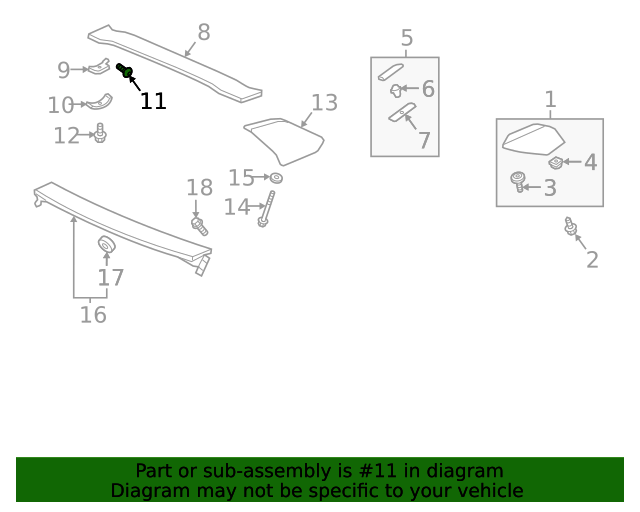 90061-TGH-A00 - Spoiler Bolt 2017-2021 Honda Civic | Honda Parts Online