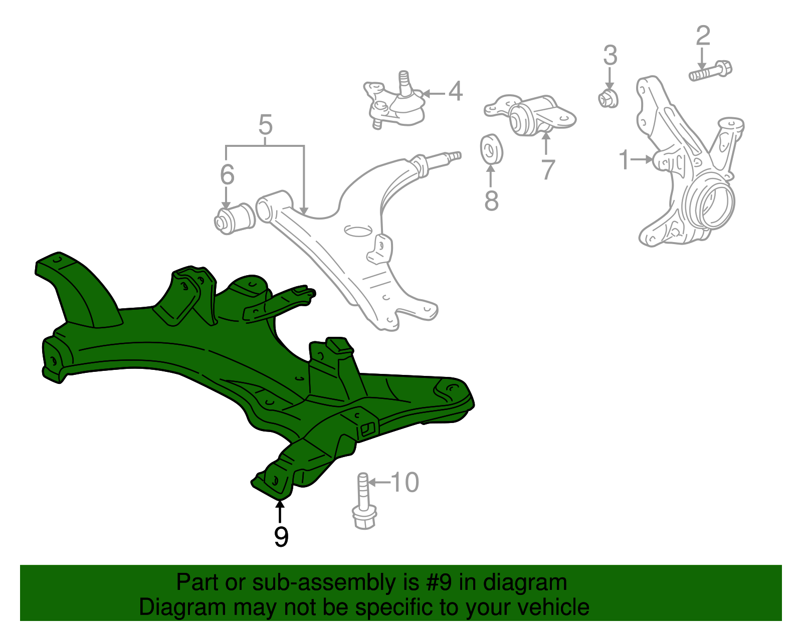 1996-2000 Toyota RAV4 Engine Cradle 51201-42040 | Toyota Parts Center