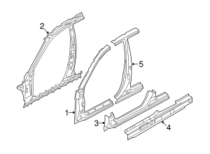 71402-3FB10 - Outer Center Pillar 2007-2009 Kia Amanti | Kia.Parts Store
