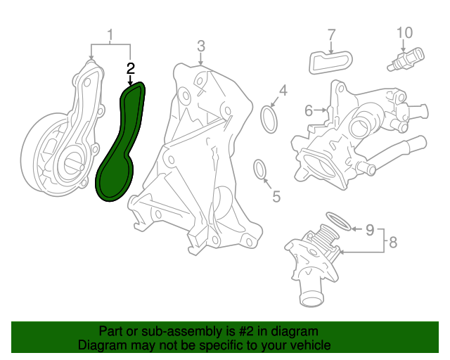 2013-2024 Honda Water Pump Gasket 19222-5A2-A01 | Honda Factory Parts