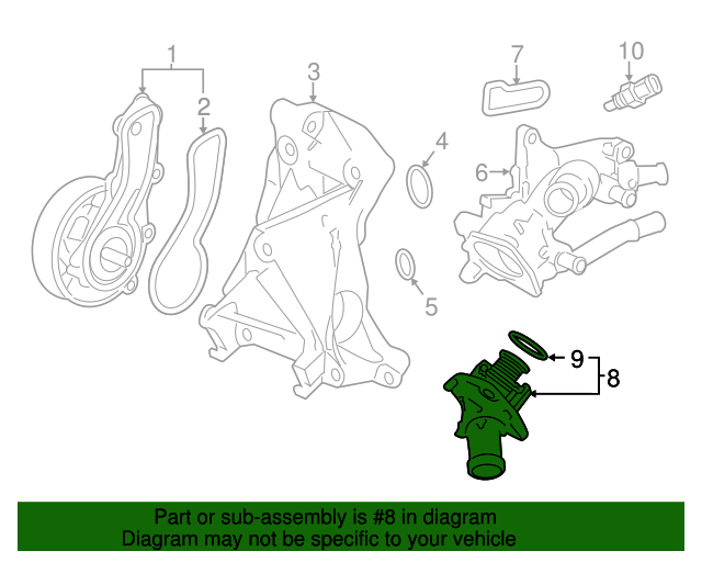 19310-5A2-A02 - Cover Assembly Thermostat (Nippon Thermostat) - 2013 ...