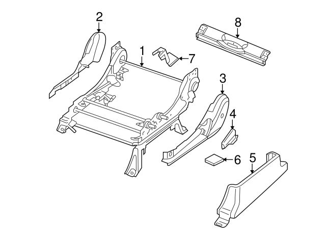 2005-2012 Nissan Seat Adjust Assembly - Driver's Side (LH) 87450-ZP00A ...