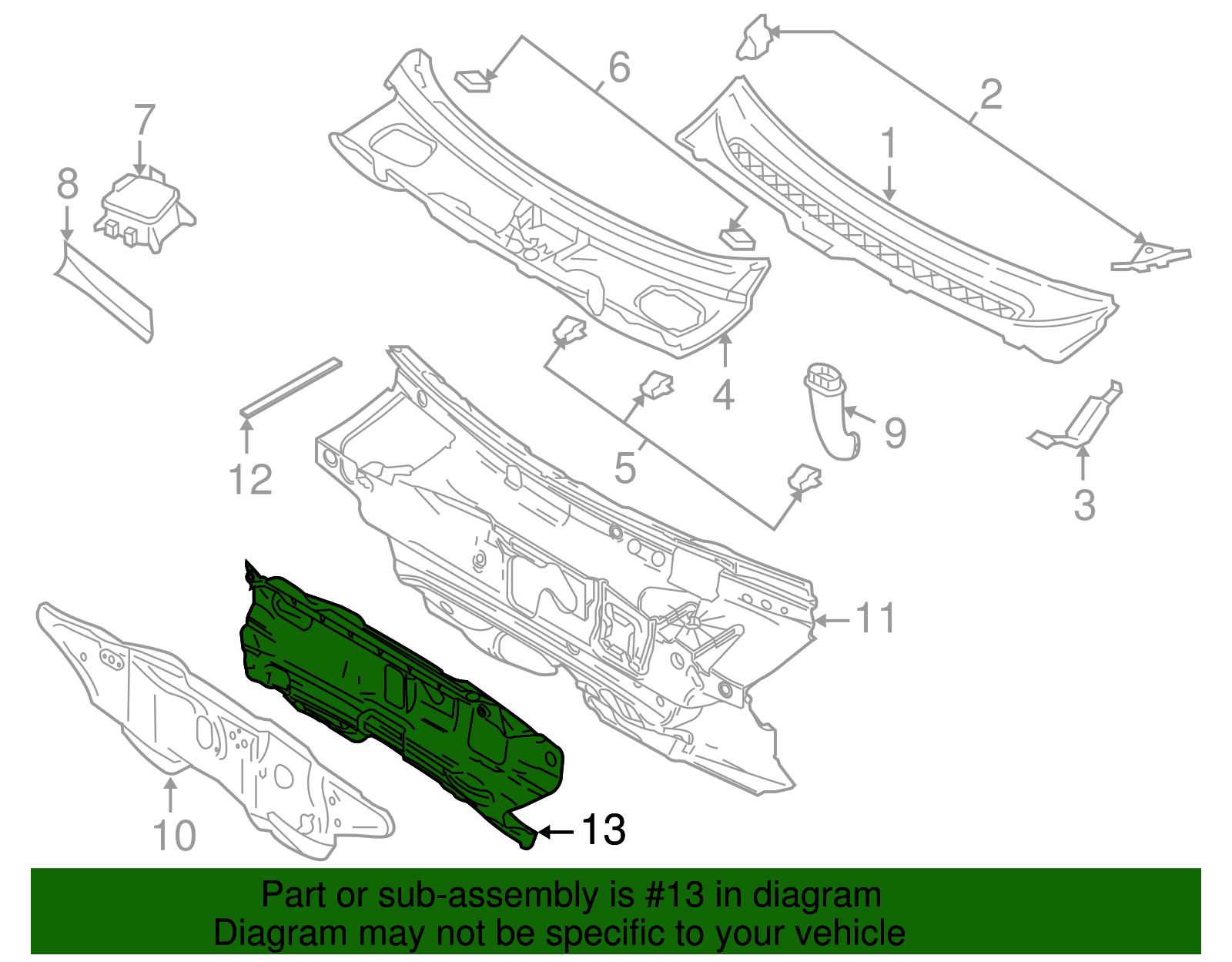 FB5Z-7401588-A - Engine Compartment Insulation 2008-2019 Ford ...