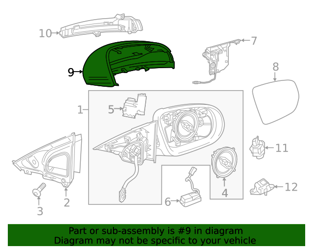 099-811-02-00-9999 - Mirror Cover 2017-2021 Mercedes-Benz | Mercedes ...