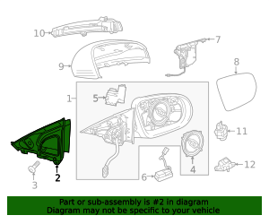 213-811-03-98 - Mirror Assembly Seal 2017-2023 Mercedes-Benz | Mercedes ...