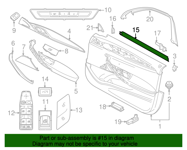 Genuine BMW 51-33-7-336-959 | Belt Weather-Strip | FREE Shipping on ...