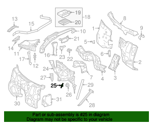 001-990-22-16 - Partition Panel Stud 2017-2023 Mercedes-Benz | Mercedes ...