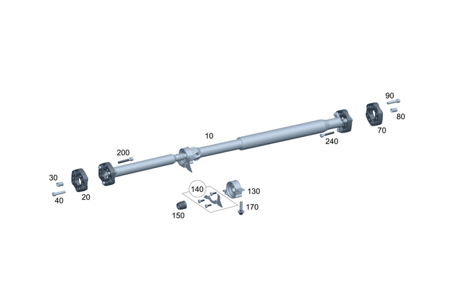 223-410-21-02 - Propeller Shaft 2021-2023 Mercedes-Benz S500 | Mercedes ...