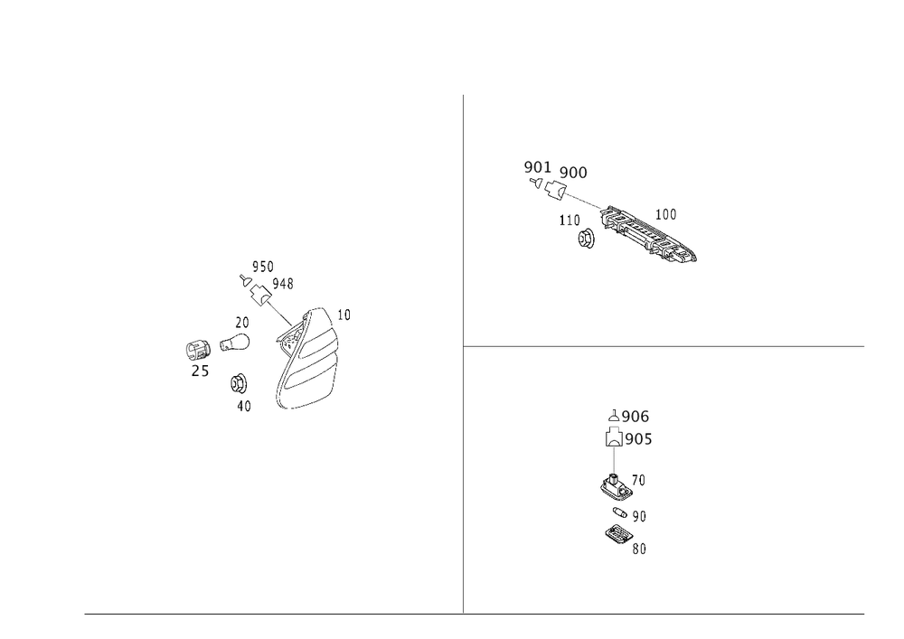 230-820-07-64 - Tail Lamp 1994-2012 Mercedes-Benz | Mercedes-Benz USA Parts