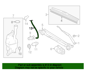 85381-30150 - Windshield Washer Nozzle (Front) 2011-2017 Toyota | Longo ...