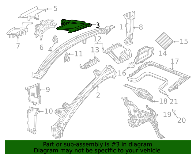 167-831-13-00 - Cowl Water Deflector 2020-2024 Mercedes-Benz ...