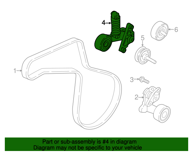 2016-2019 Hyundai Sonata Serpentine Tensioner 25283-2E650 | OEM Hyundai ...