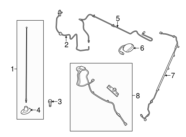 DC3Z-10E893-A - Satellite Antenna - 2013-2016 Ford | Ford OEM Parts Outlet