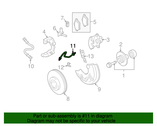 1998-2005 Audi Brake Hydraulic Line 4B0-611-721-B | AutoNationParts.com