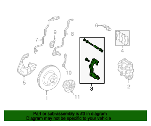 000-420-24-15 - Disc Brake Caliper Bracket 2000-2006 Mercedes-Benz ...