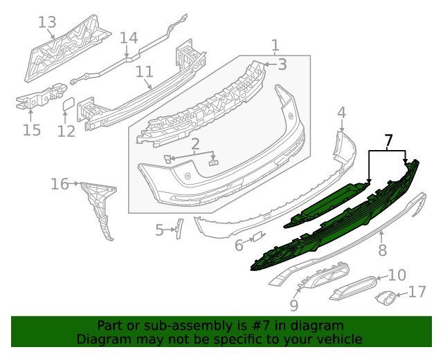 2021-2024 Audi Spoiler 80A-807-434-G-9B9 | Audi USA Parts