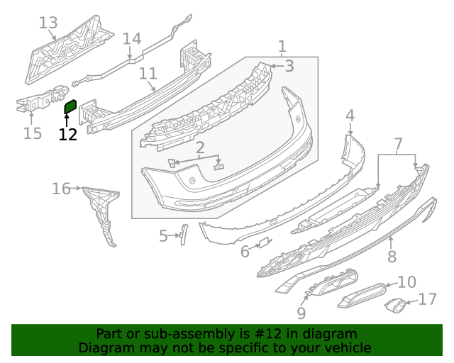2018-2024 Audi Impact Bar Gasket 80A-807-669 | OEM Parts Online