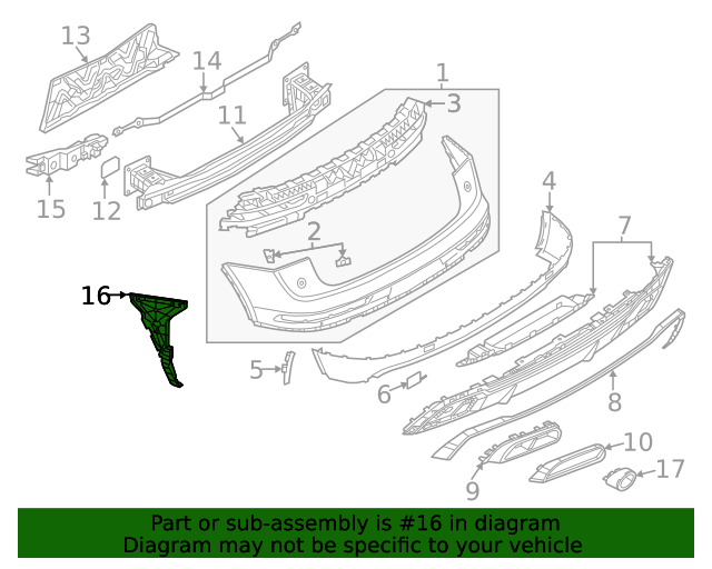 80A-807-453 - Bumper Guide 2018-2024 Audi | Audi OEM Parts