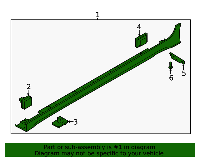 87752-F2500 - Rocker Molding - 2017-2020 Hyundai Elantra | World OEM ...