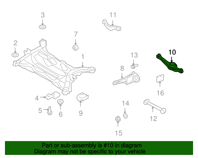 2007-2010 Ford Lower Control Arm 7T4Z-5A649-AA | Blue Springs Ford Parts