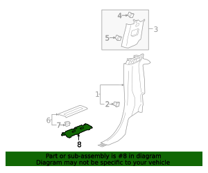 2019-2021 GM Rear Sill Plate Bracket 23416134 | GMPartsDirect.com