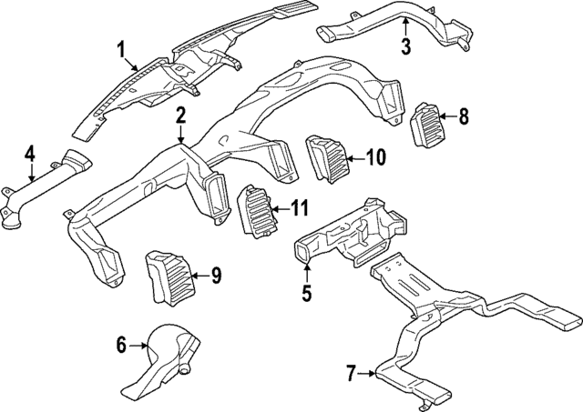 2021-2024 Ford Outlet Duct NL1Z-18490-B | OEM Parts Online