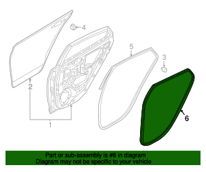 2018-2022 Hyundai Accent Weather-Strip On Body 83120-J0000 | QuirkParts